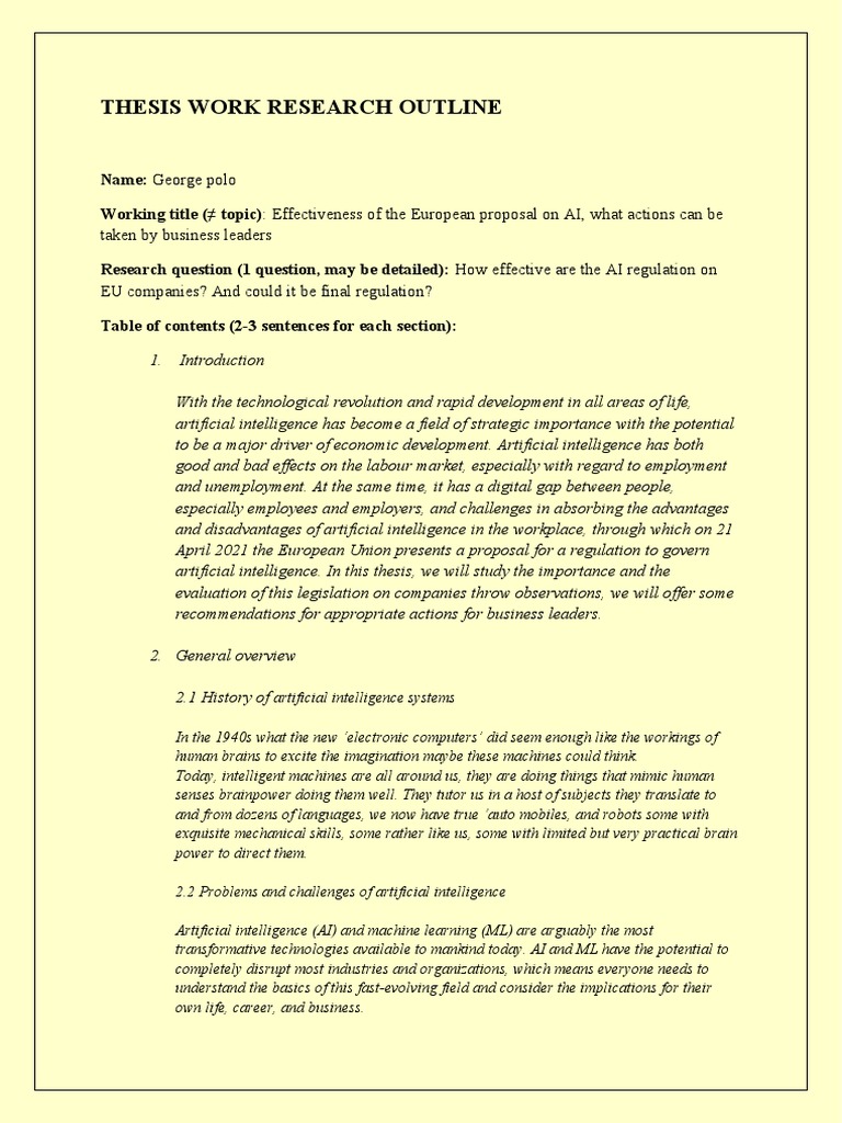 Final Outline Thesis Work | Download Free PDF | Artificial Intelligence ... Final Outline Thesis Work | Download Free PDF | Artificial Intelligence ...