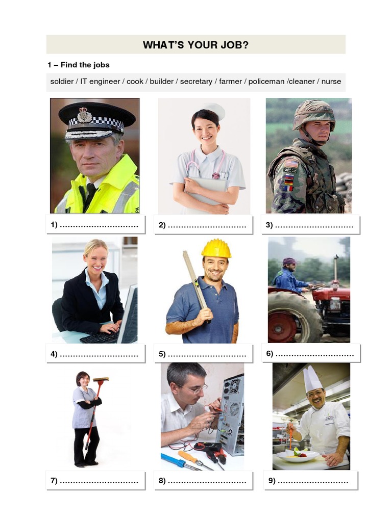 Jobs Fun Activities Games - 26675 | PDF