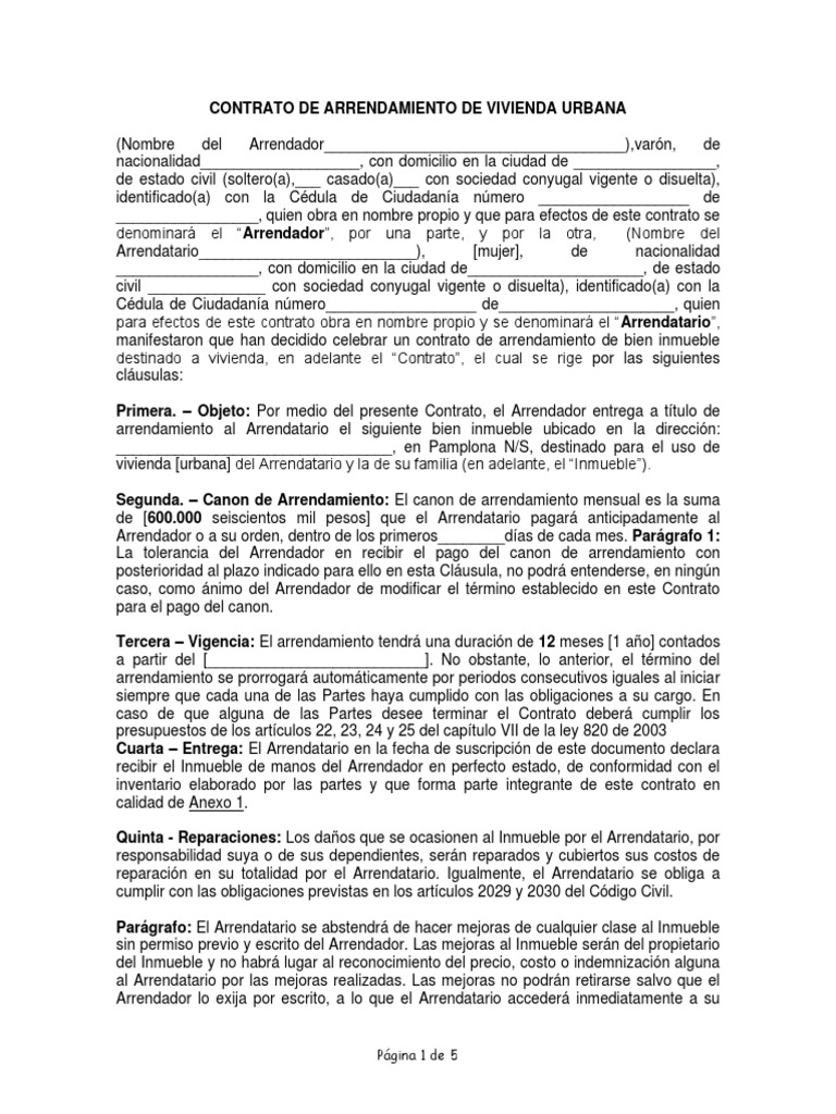 Contrato Arriendo 2 2023 | PDF | Ley común | Justicia