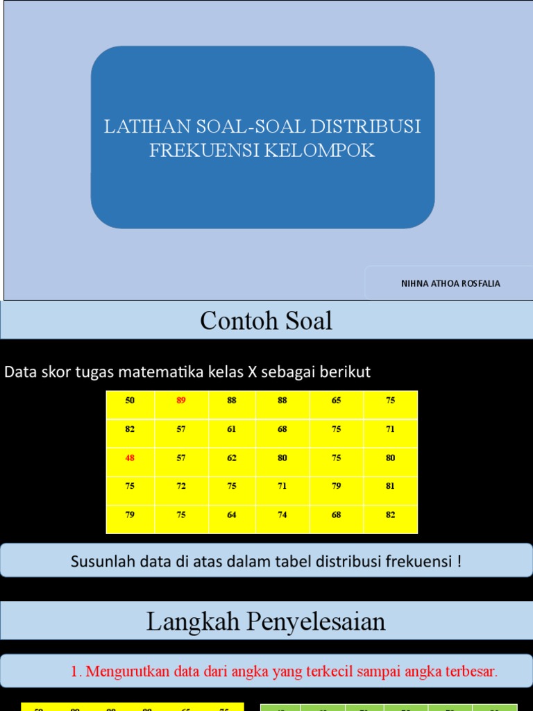 Contoh Soal Distribusi Frekuensi Kelompok | PDF