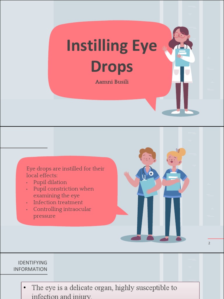 Instilling Eye Drops Safely | PDF | Nursing | Infection