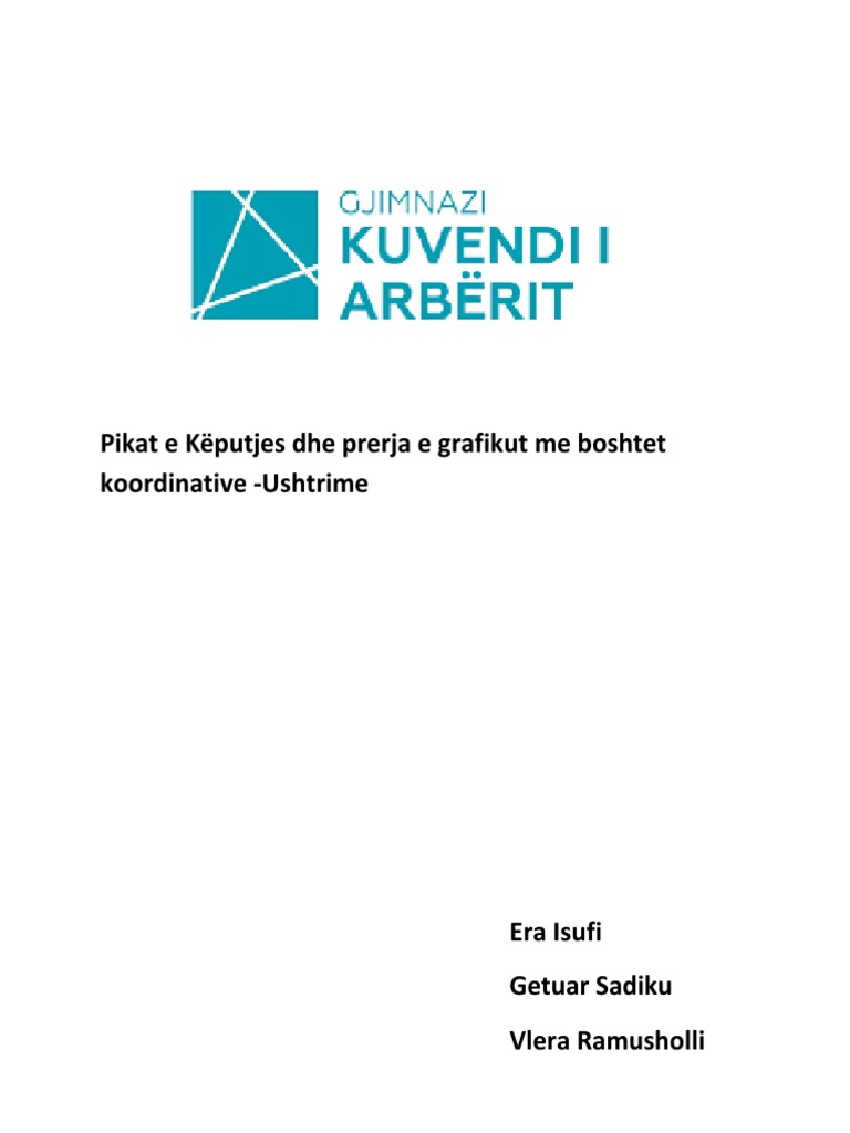Pikat E Këputjes Dhe Prerja E Grafikut Me Boshtet Koordinative Pdf