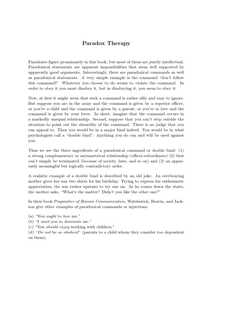 Comunicare Paradoxala 1 | PDF | Psychotherapy | Epistemology