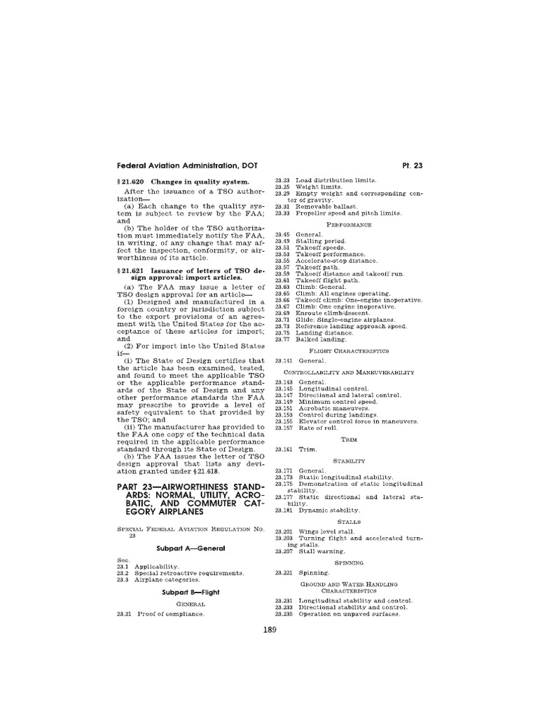 FAR23 Landing Gear | PDF