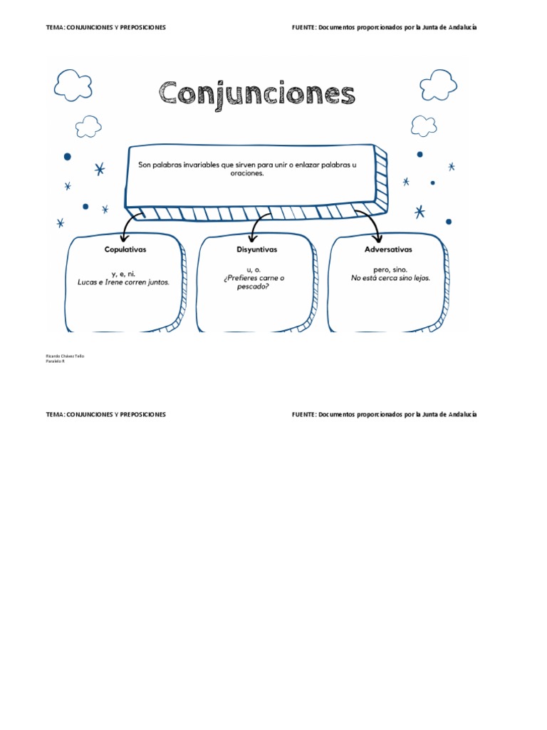 Conjunciones y Preposiciones | PDF