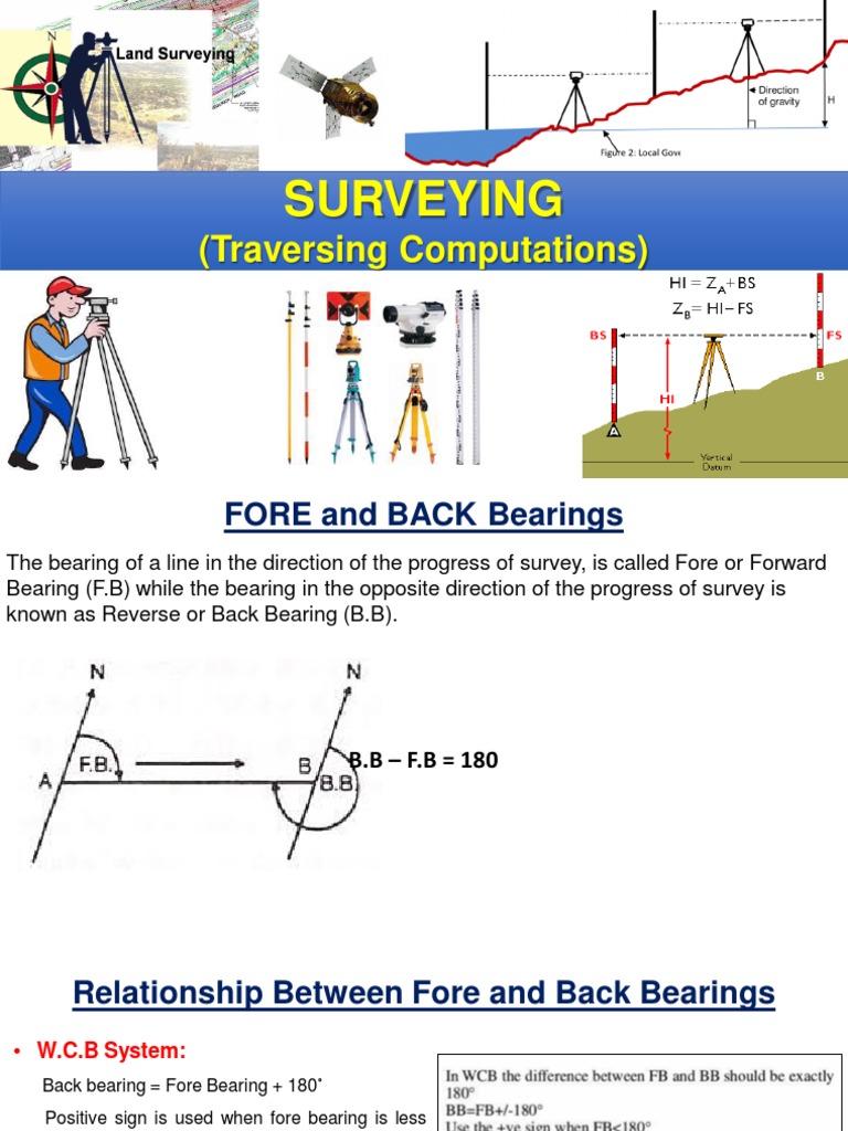 Svy - 1 - Lec9 - Traverse Computation | PDF | Angle | Significant Figures