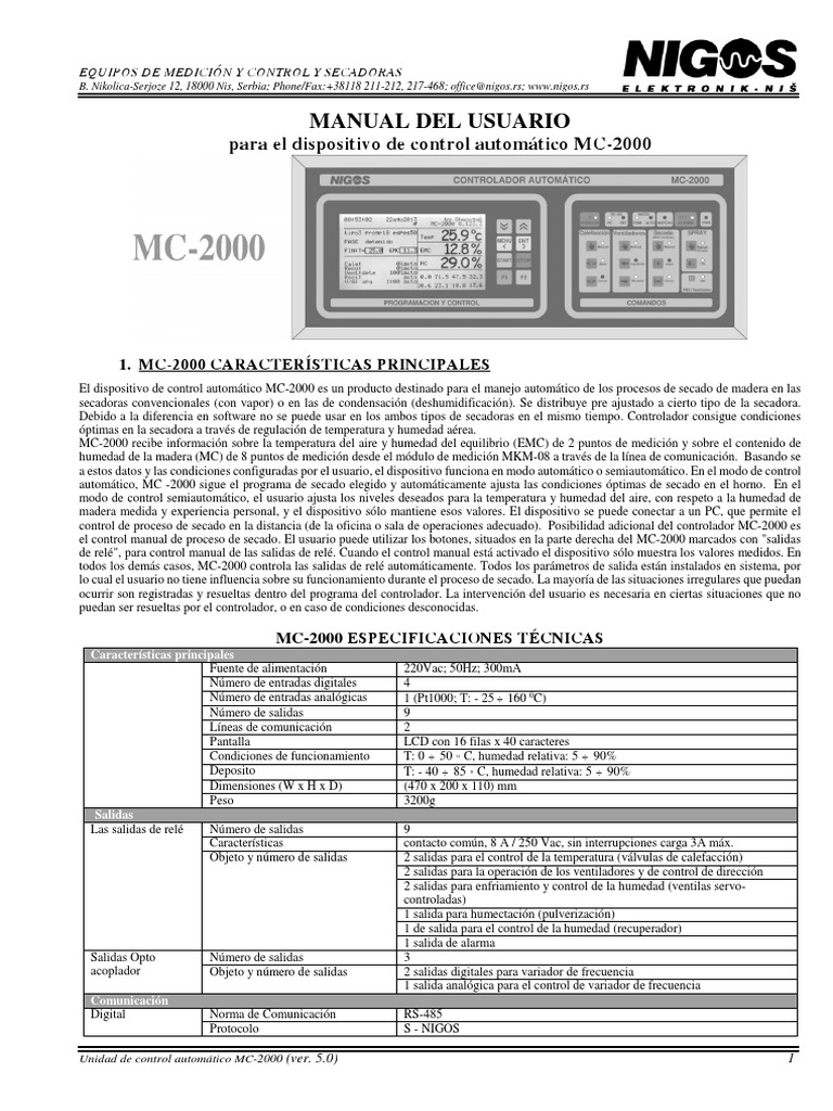 Manual MC 2000 | PDF | Inversor de energia | Temperatura