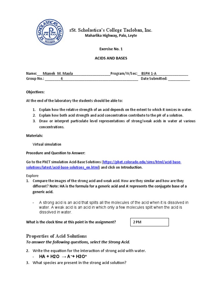 Exercise 111 | PDF | Acid | Ph