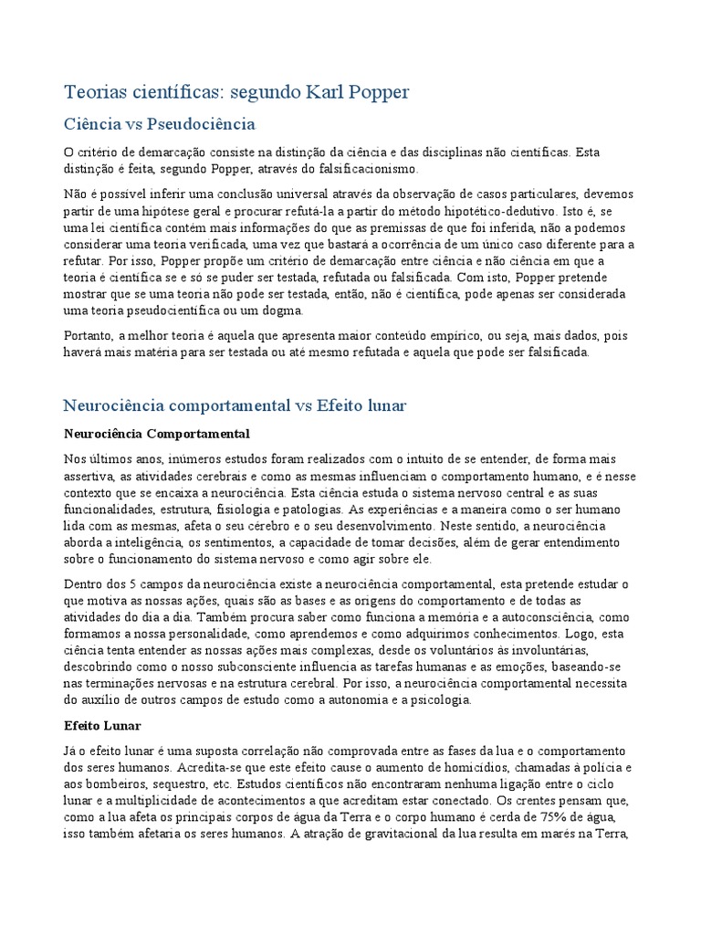 Teorias Científicas | PDF | Science | Teoria