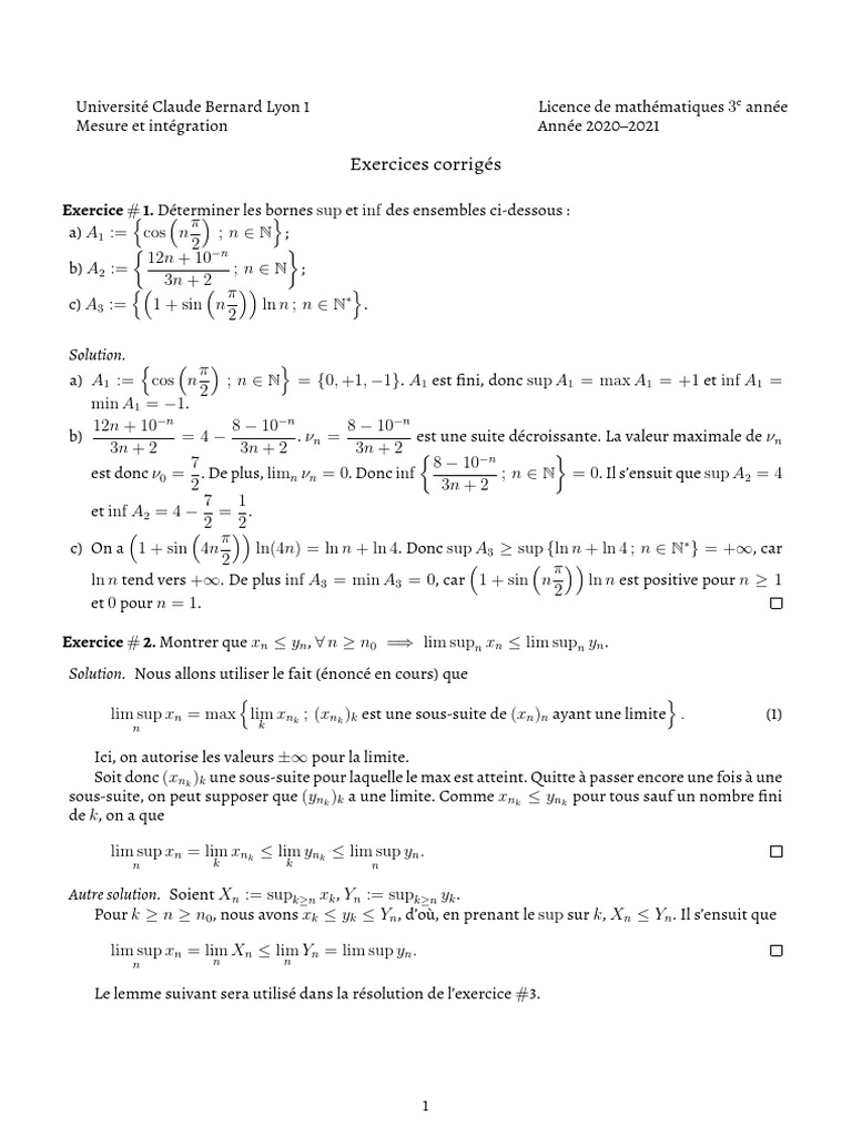 TD Corrige 2020 | PDF