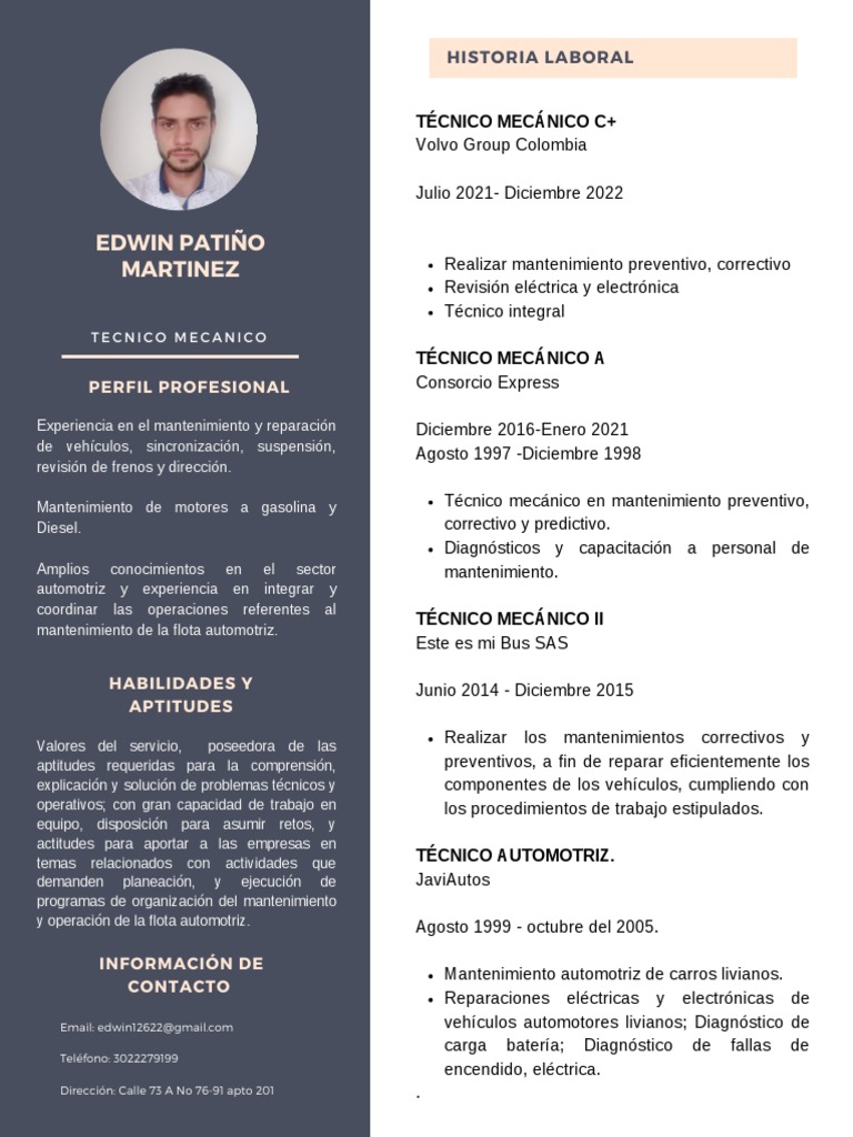 CV Edwin Patiño | PDF | Industria automotriz | Transporte