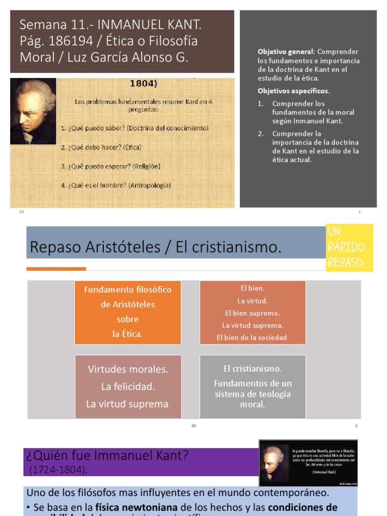 Clase 11 Etica CG | PDF | Immanuel Kant | Moralidad