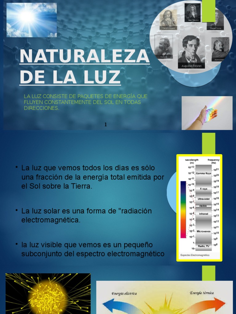 Naturaleza y Propiedades de la Luz | PDF | Ciencia y matemáticas ...