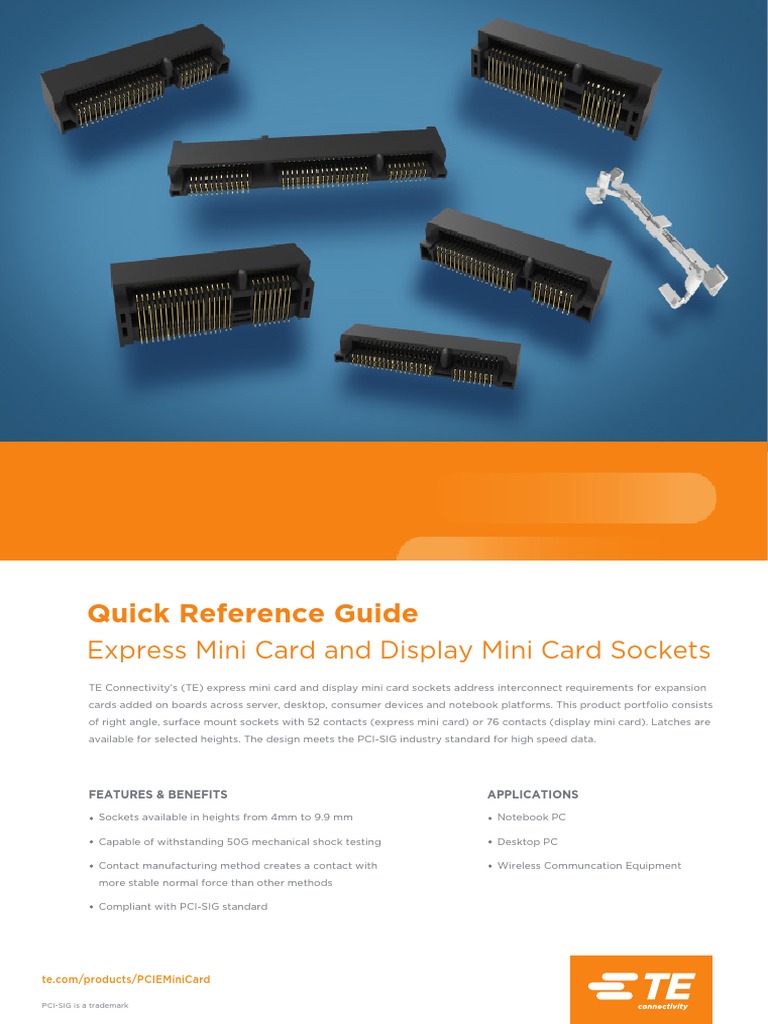 Quick Reference Guide: Express Mini Card and Display Mini Card Sockets | PDF | Electrical ...
