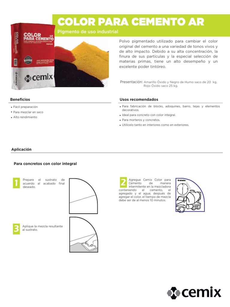 Color para Cemento | PDF | Cemento | Color