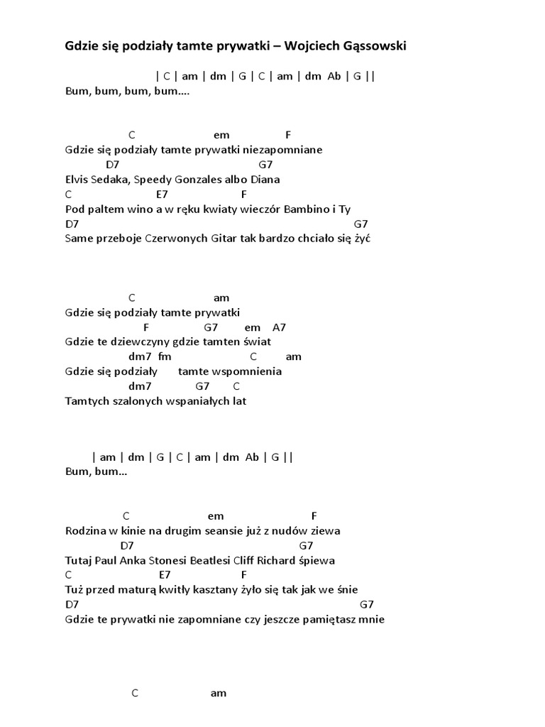 Gdzie Się Podziały Tamte Prywatki | PDF