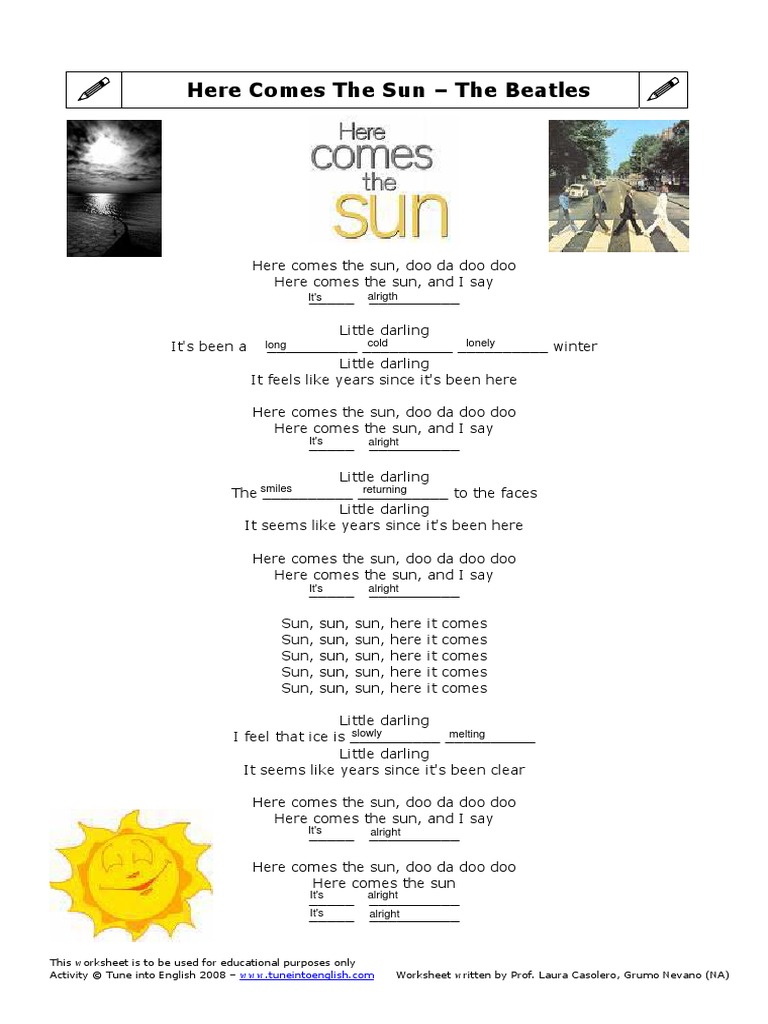 Here Comes The Sun - Activity | PDF | George Martin | Song Recordings
