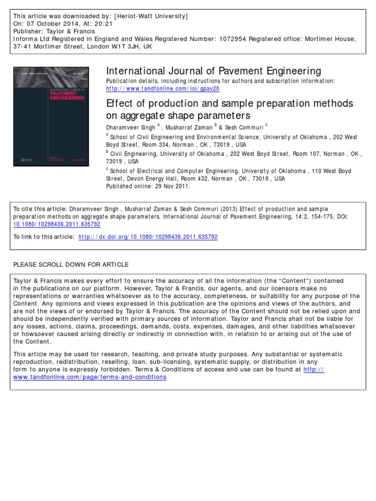 Effect of Production and Sample Preparation Methods On Aggregate Shape ... Effect of Production and Sample Preparation Methods On Aggregate Shape ...