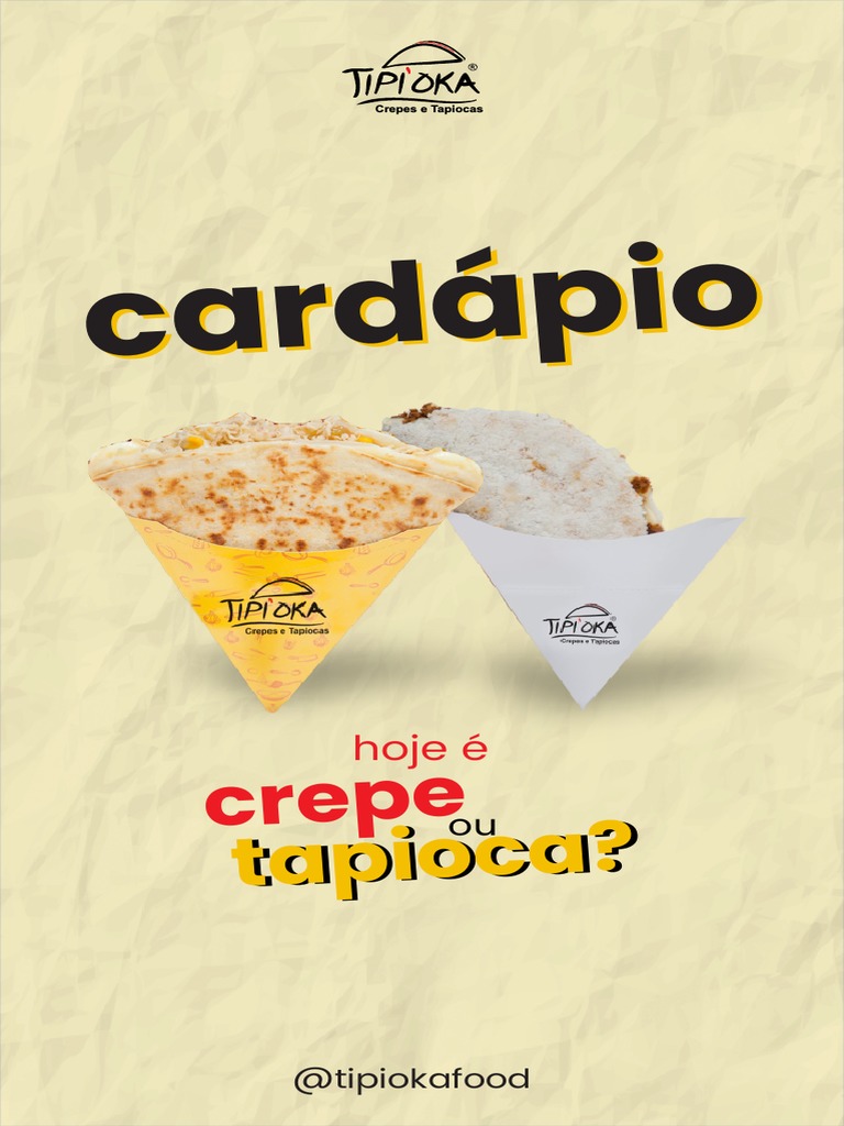 Cardápio Tipi'oka Food | PDF | Alimentos | Culinária norte-americana