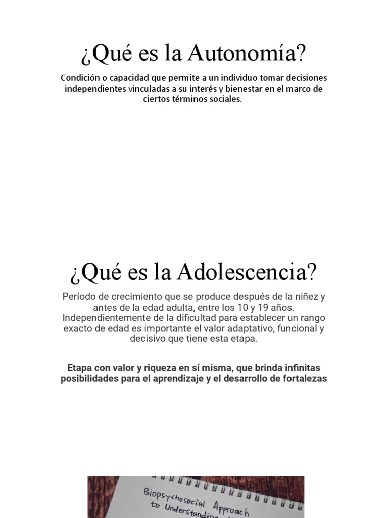 Qué Es La Autonomía | PDF | Adultos | Ciencia cognitiva