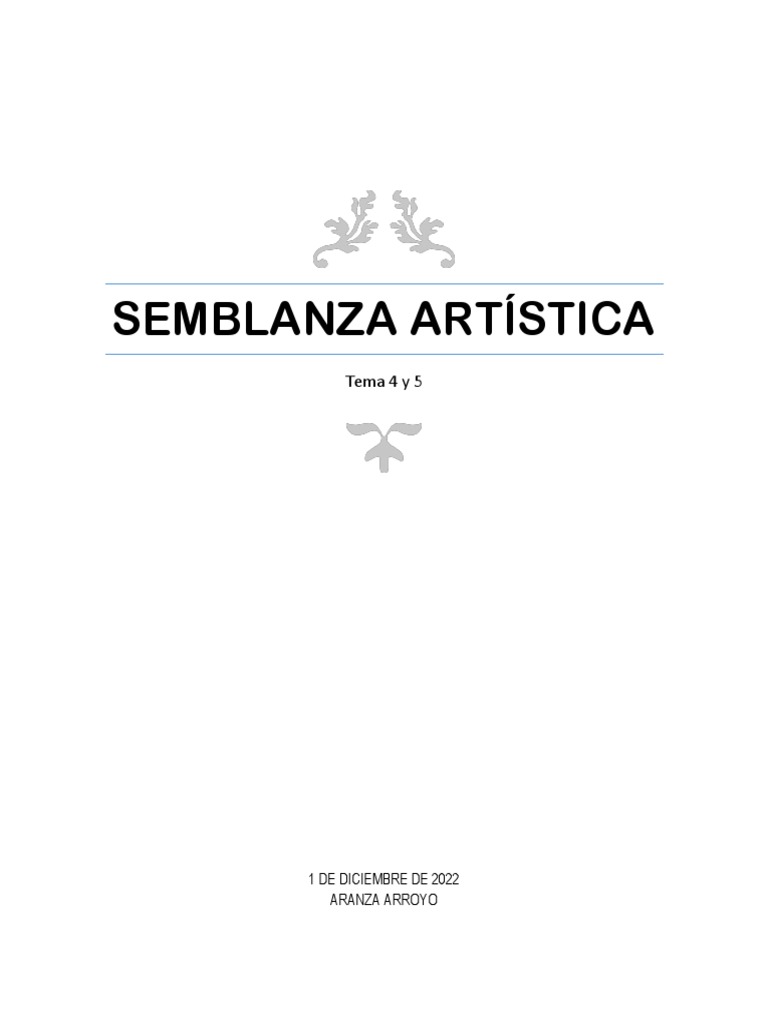 Semblanza Artística | PDF