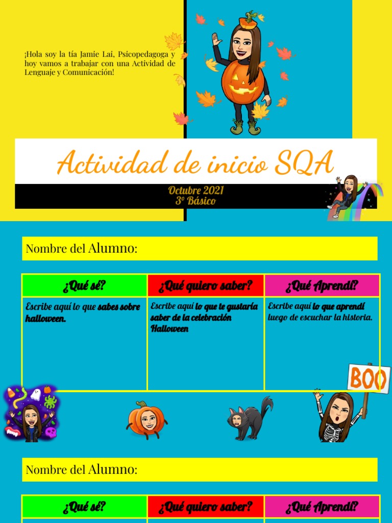 Actividad de Inicio SQA 3° BÁSICO | PDF