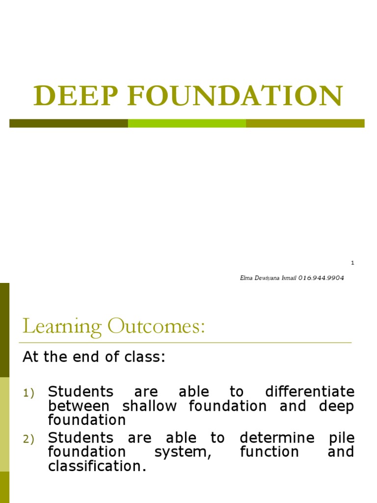 Lecture 5 (Deep Foundation) | PDF | Deep Foundation | Foundation ...
