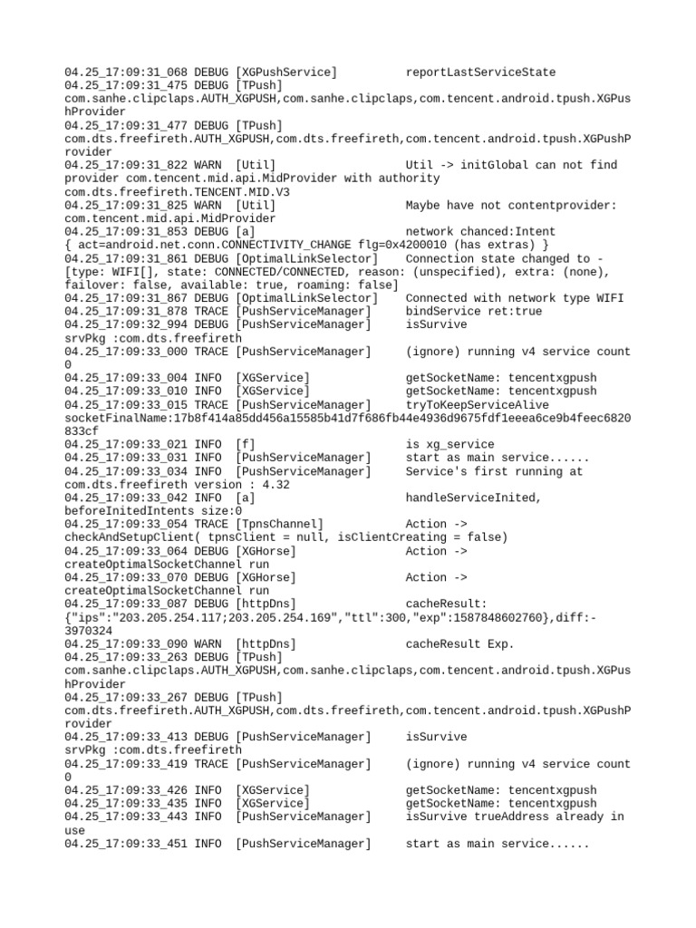 Log-20200425 1709 1 | PDF | Transmission Control Protocol | Port ...