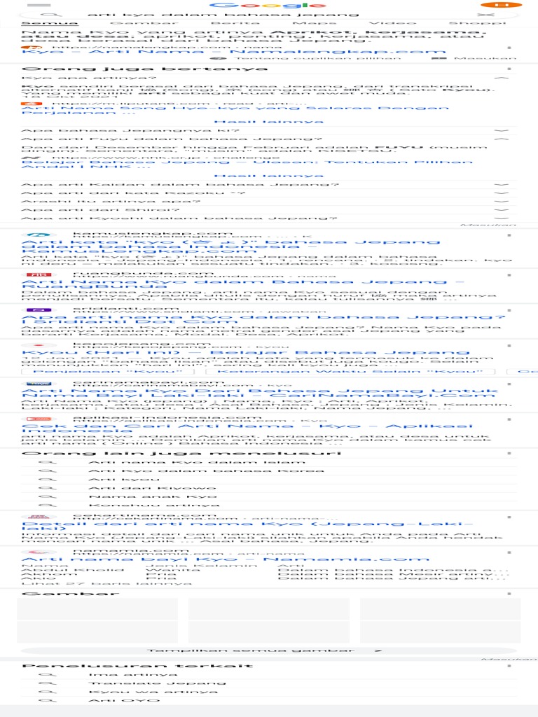 Arti Kyo Dalam Bahasa Jepang | PDF