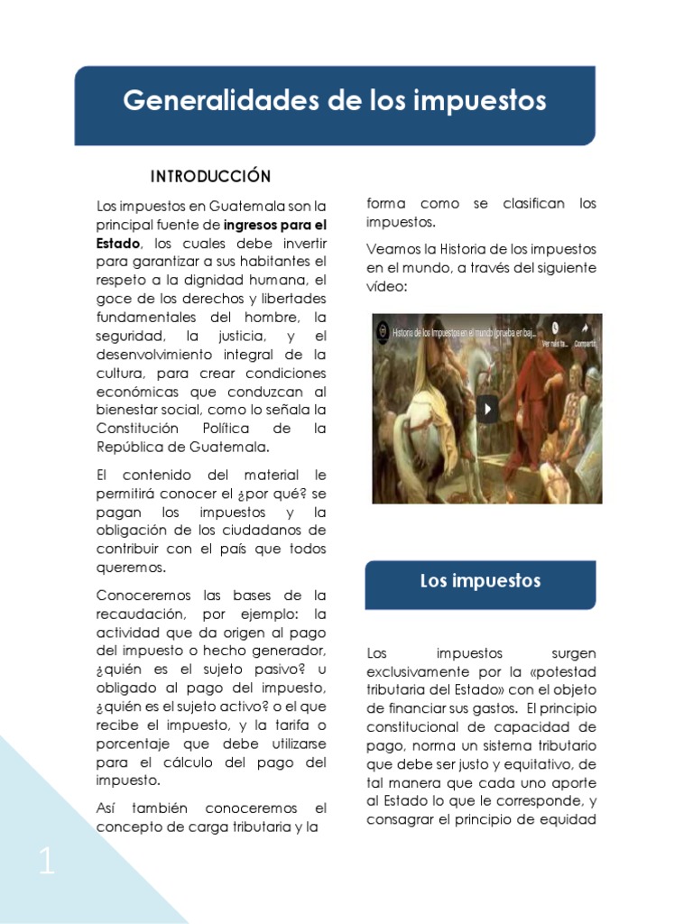 Generalidades de Los Impuestos | PDF | Impuestos | Gobierno