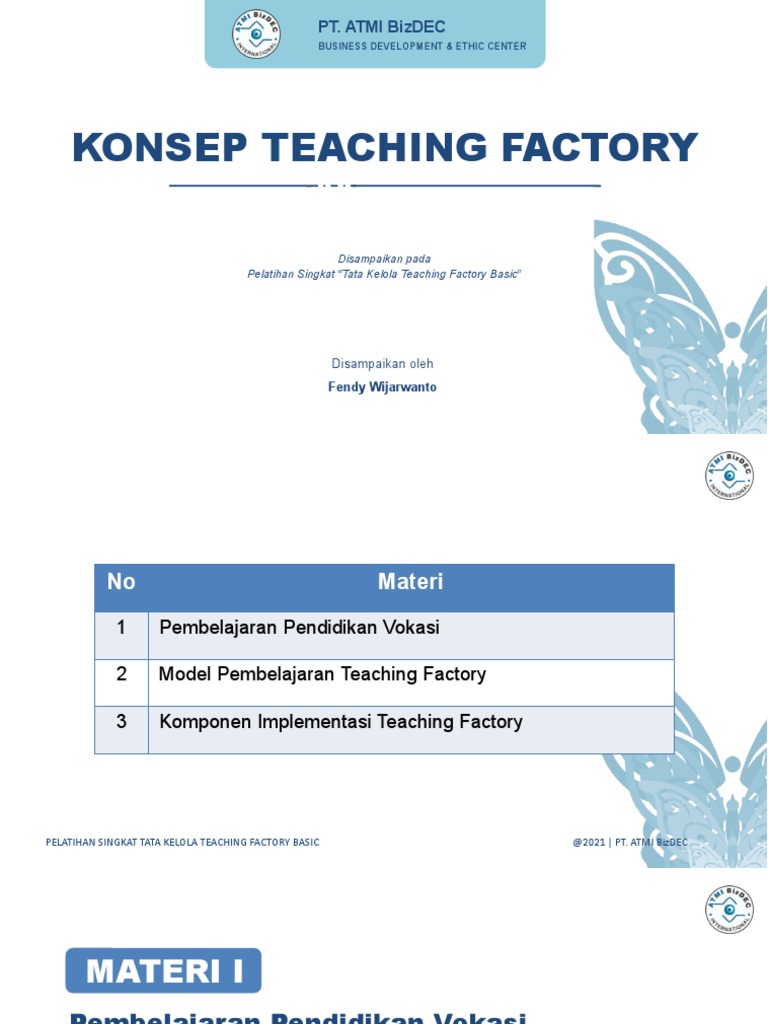 Pelatihan TEFA - Presentasi Materi Training - Konsep Dan Komponen TEFA ...