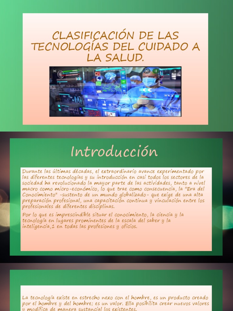 #5 Clasif - de Las Tecnolog - Del Cuidado A La Salud. | PDF ...
