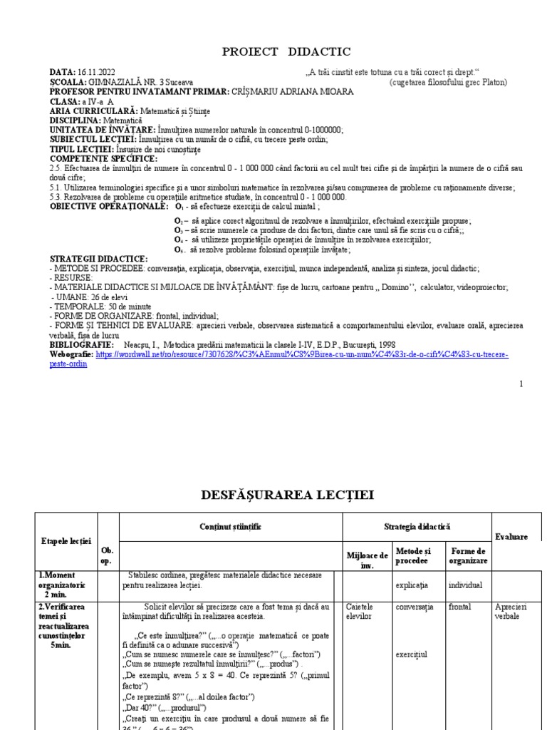 16.11.2022 Proiect Mate | PDF