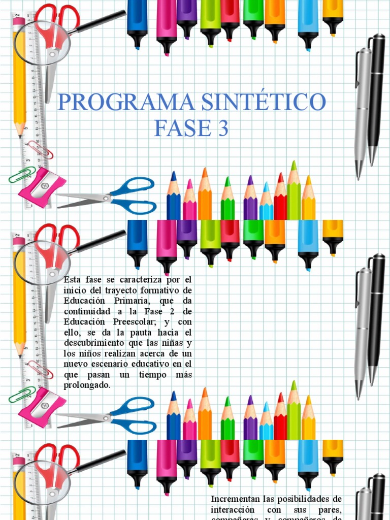 Programa Sintético Fase 3 | PDF | Educación de la primera infancia ...