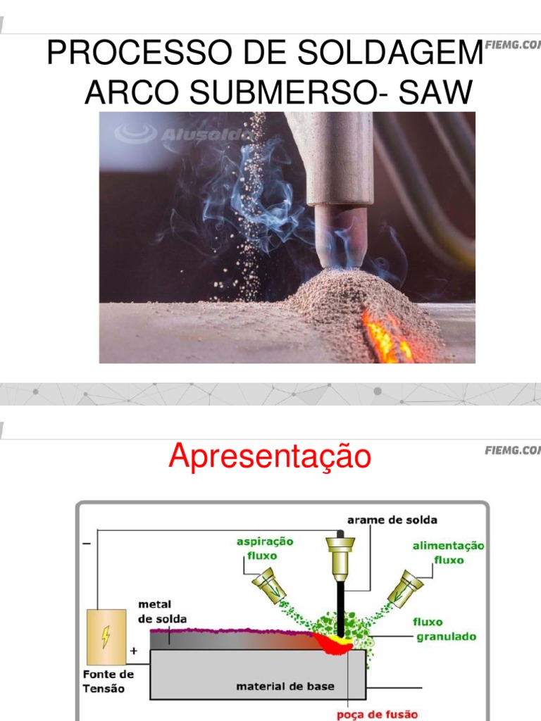 Processo de Soldagem Arco submerso-SAW | PDF | Química | Materiais