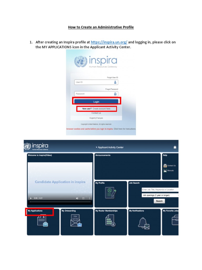 How To Create An Administrative Profile - English | PDF