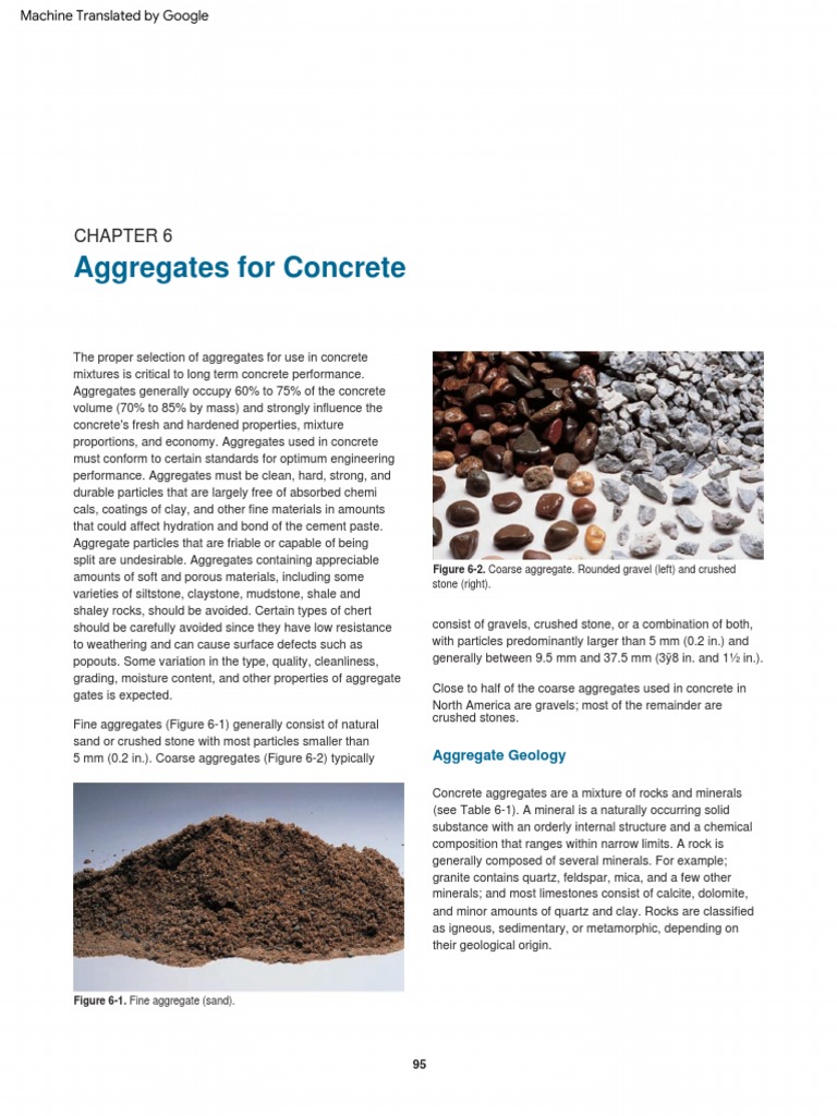 Semana 03 O - Aggregates For Concrete - PCA Chapter 6 | PDF | Concrete ...