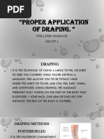 Massage Draping Techniques Guide | PDF