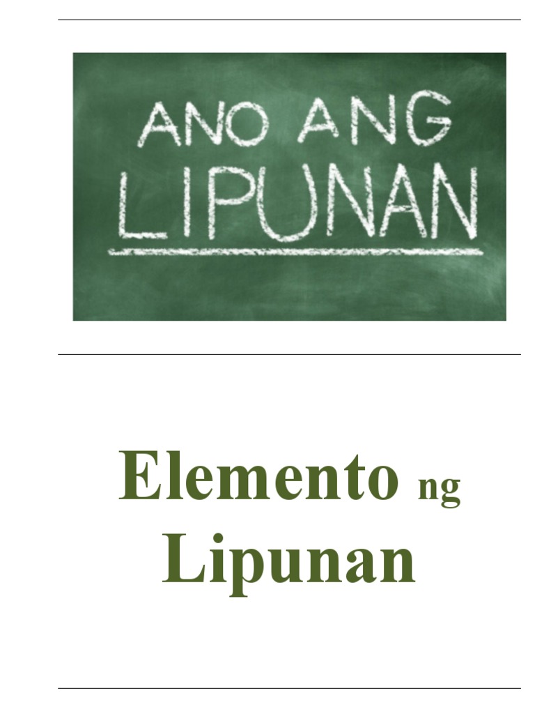 Elemento NG Lipunan | PDF