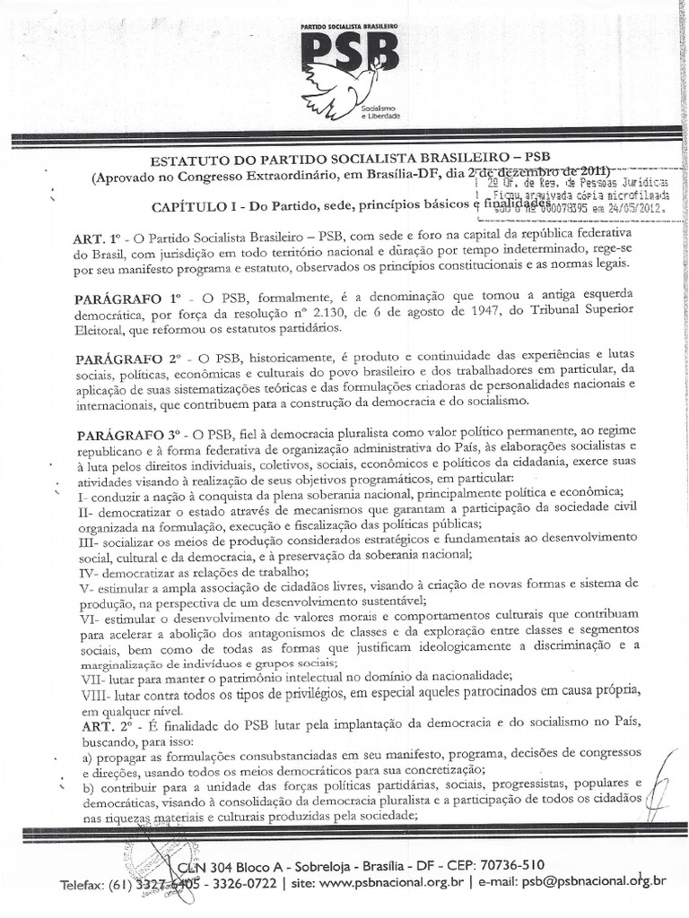 40 - PSB - Partido Socialista Brasileiro | PDF