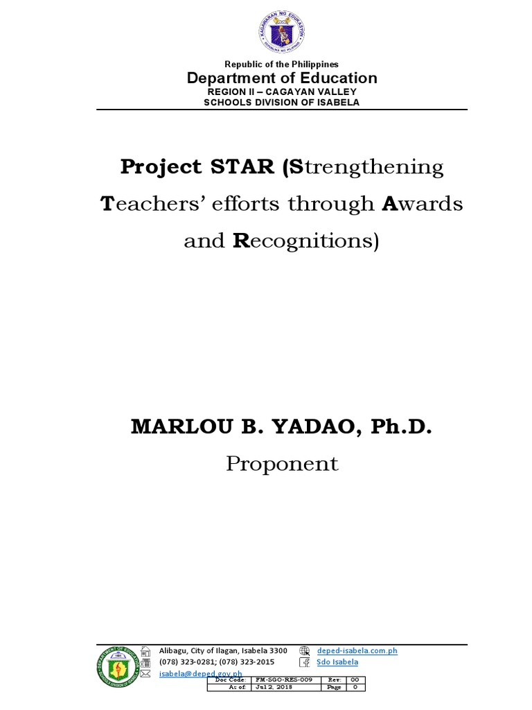 Project Star Innovation 1 | PDF | Teachers