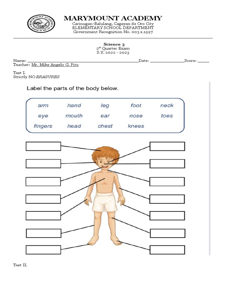 Grade 3 2st Quarter Exam - Science | PDF