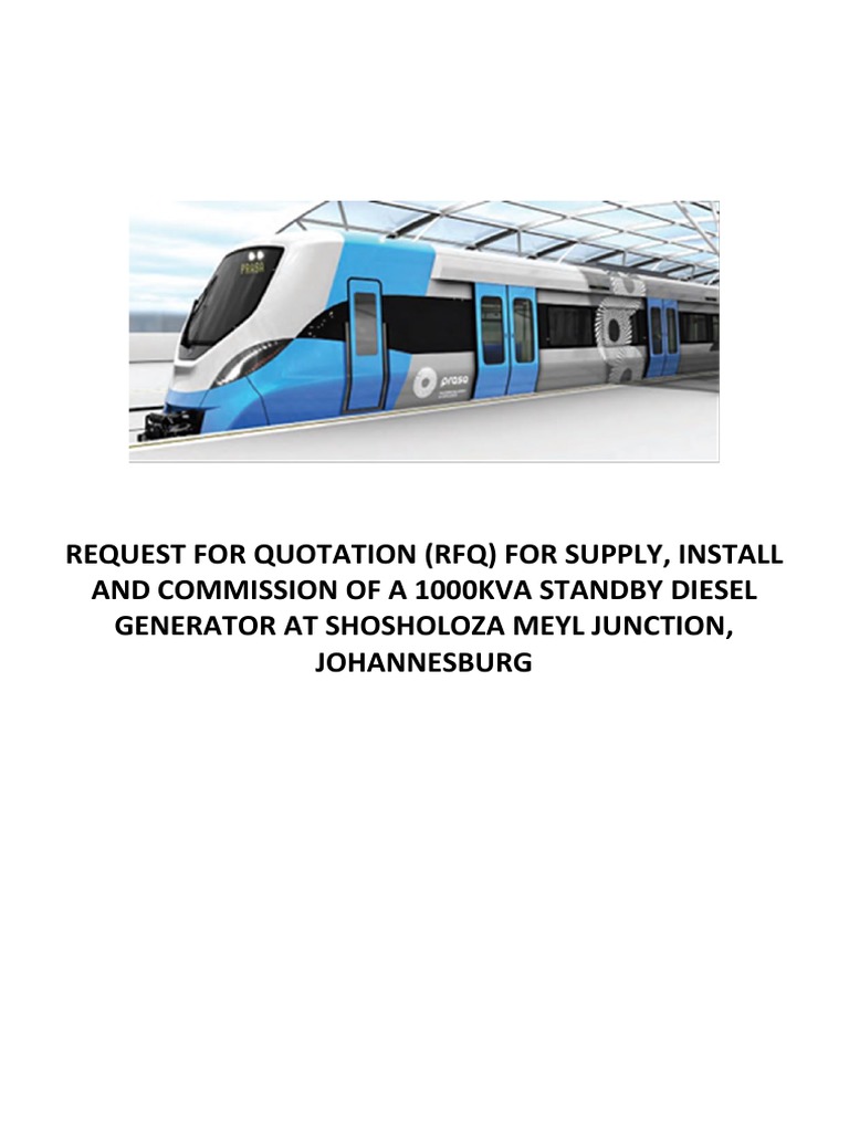 Specification For 1000KVA Standby Generator at SMJ Final Version | PDF | Engines | Turbocharger
