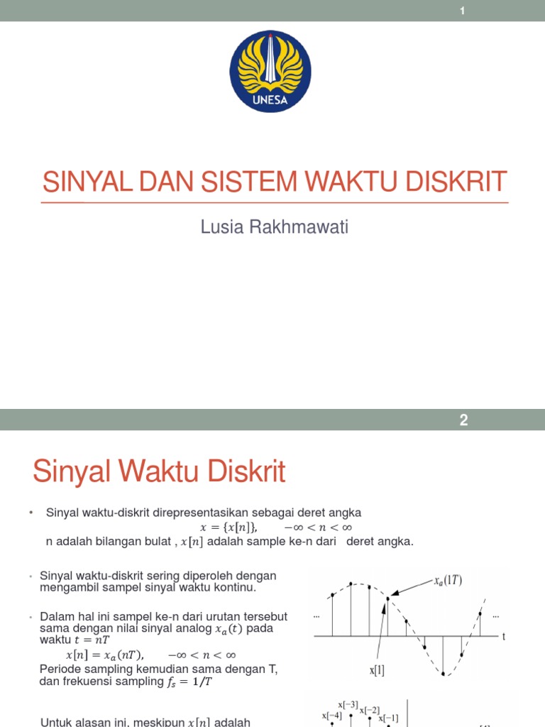 Sinyal Dan Sistem Waktu Diskrit | PDF