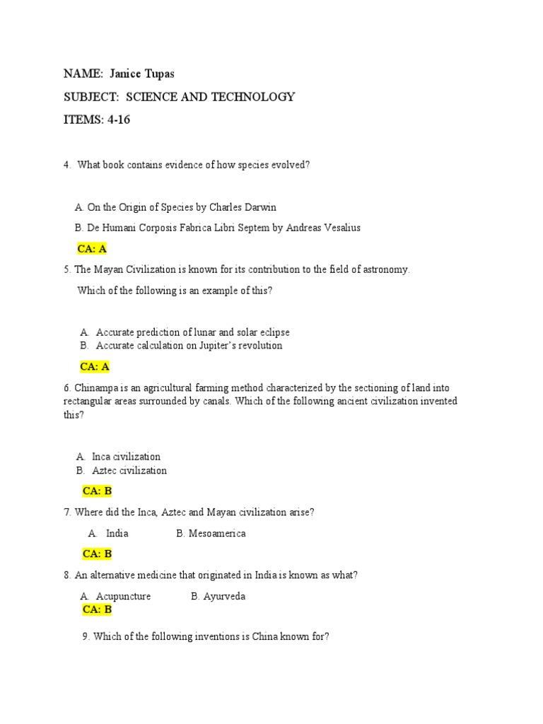 Science and Technology | PDF