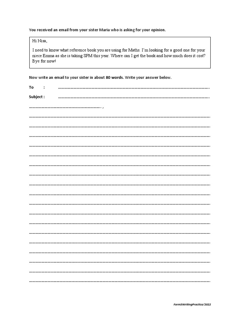 Email Practice - Relief Class | PDF