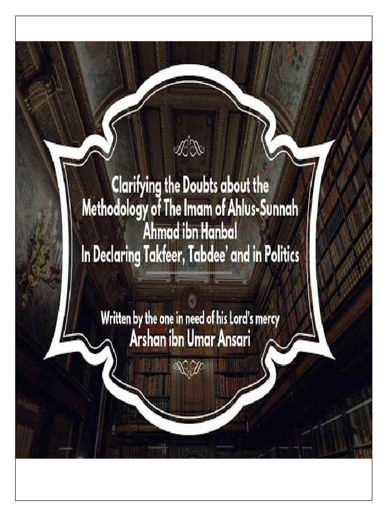 Imam Ahmad Ibn Hanbal, Takfeer Tabdee Adn Siyaasah | PDF | Kafir ...