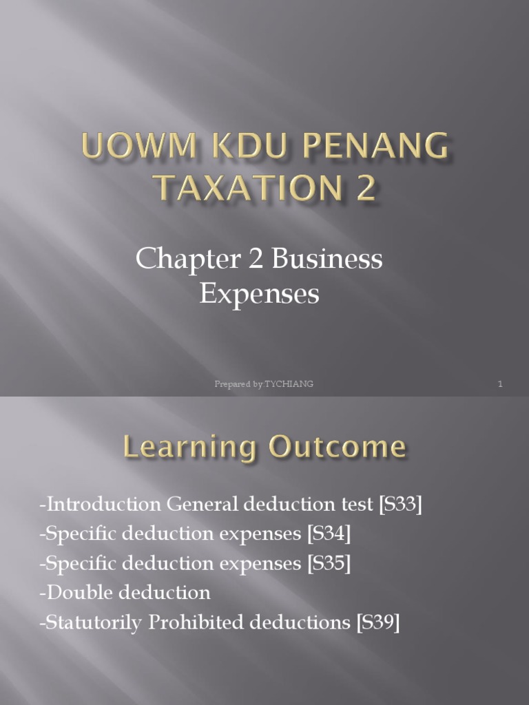 Prohibited Business Expense Deductions | PDF | Expense | Tax Deduction