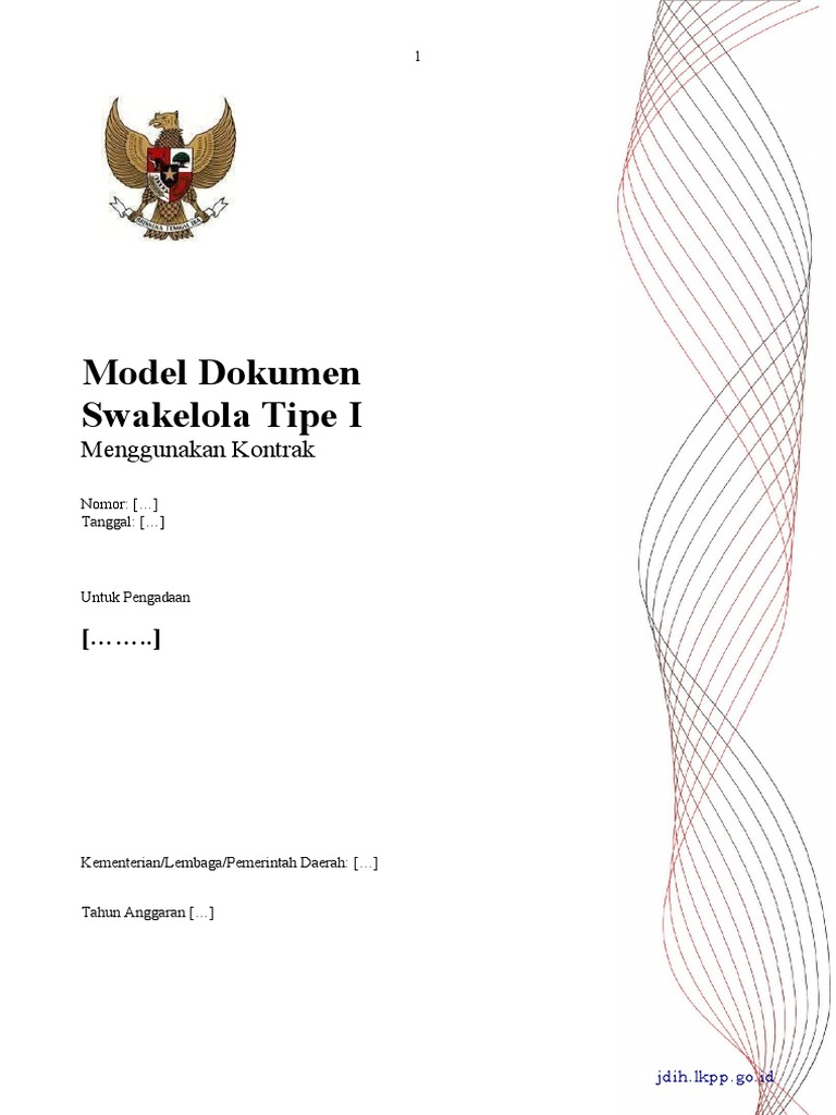 Model Dokumen Swakelola Tipe I | PDF | Pengelolaan Keuangan & Uang ...