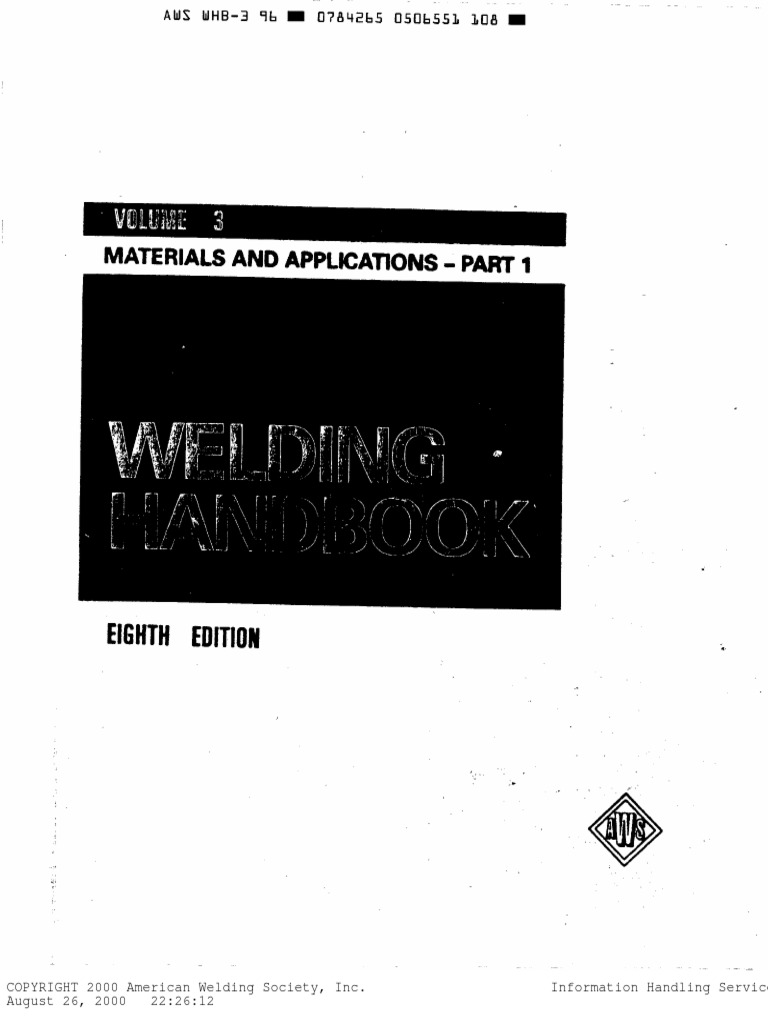Welding Handbook Vol 3 Materials and Applications Part 1 | PDF ...